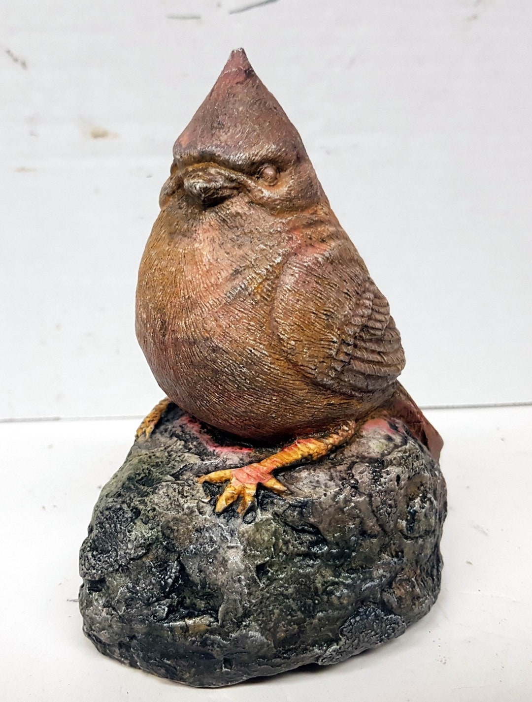 Cardinal Bird, Concrete Bird, 6 In.(15cm),red Cardinal, Manifestation ...