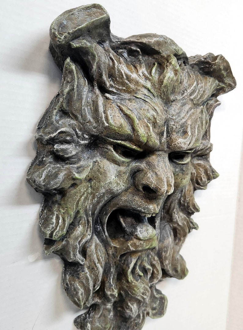 Garden Tree Face, Concrete Grotesque, Grotesque Tree Mask, Greenman ...