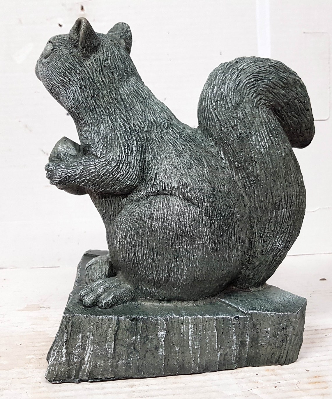 Squirrel Concrete Statue 10 In. Garden Statue Concrete | Etsy