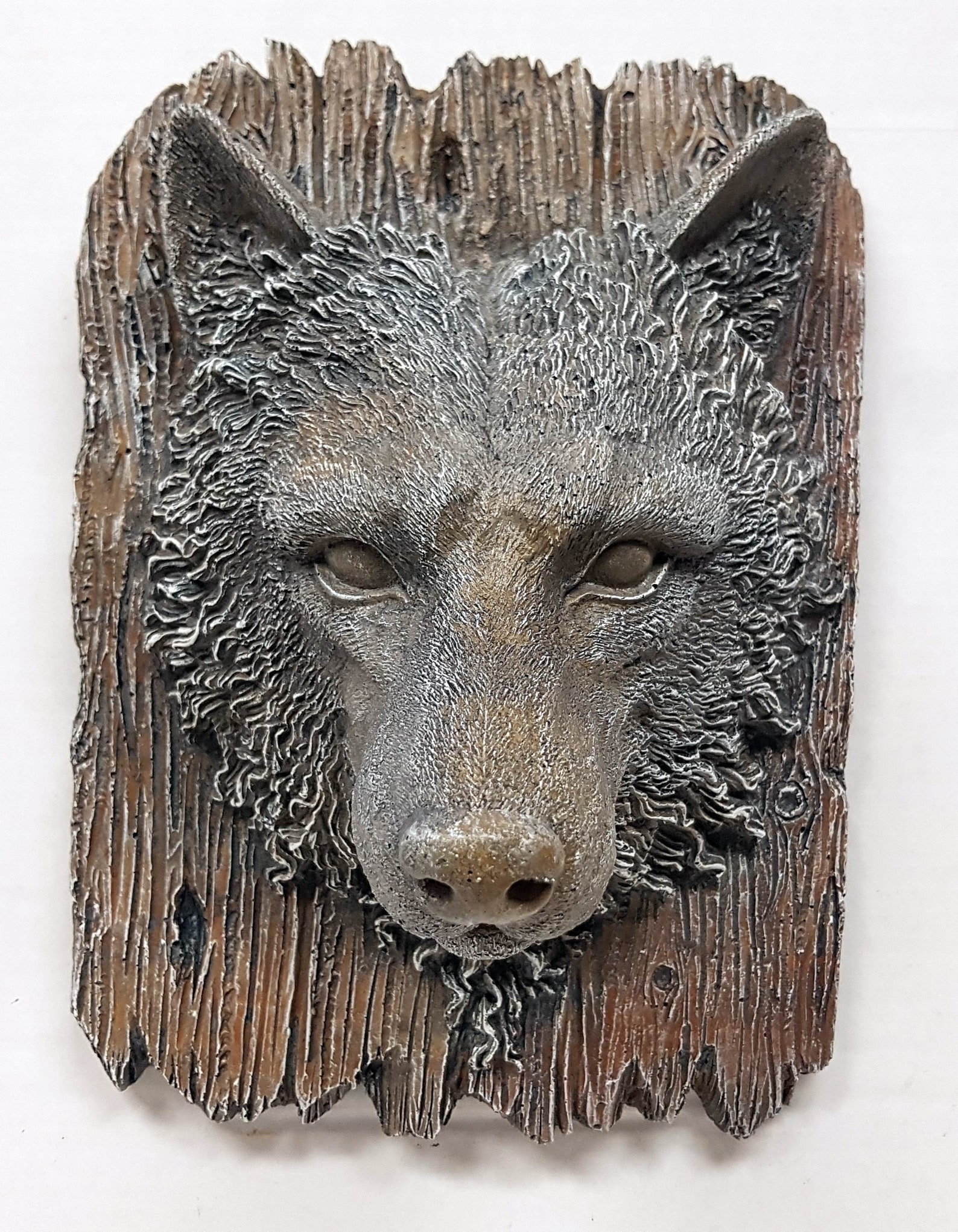 Concrete Wolf Face 11 In. 28 Cm Wolf Head Wall Mount Cast | Etsy