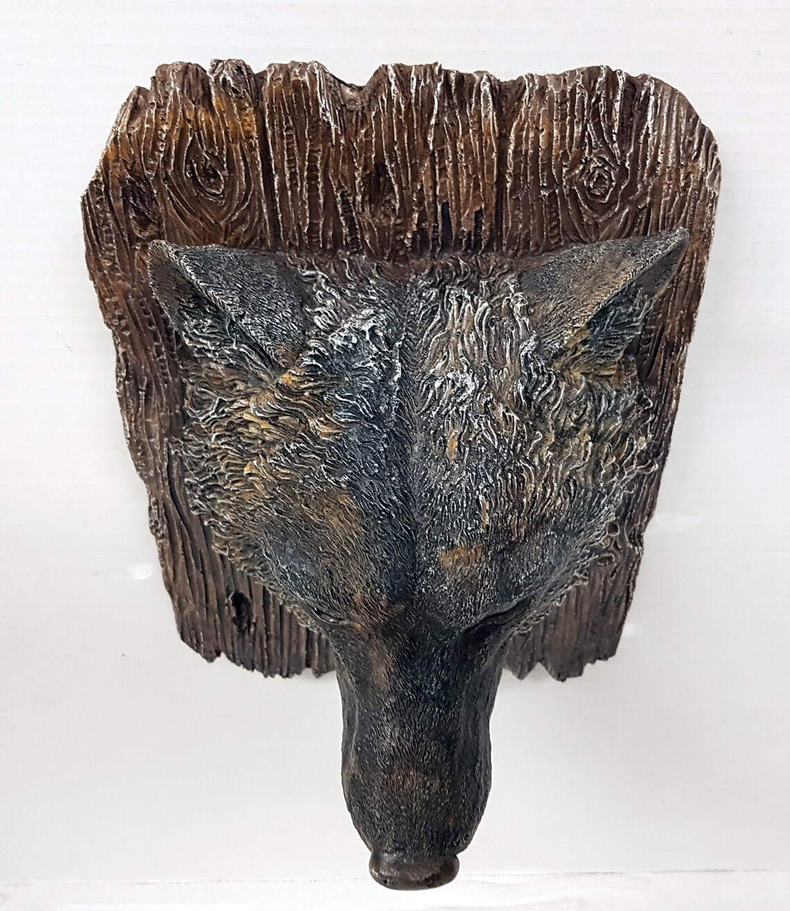 Concrete Wolf Face 11 In. 28 Cm Wolf Head Wall Mount Cast - Etsy