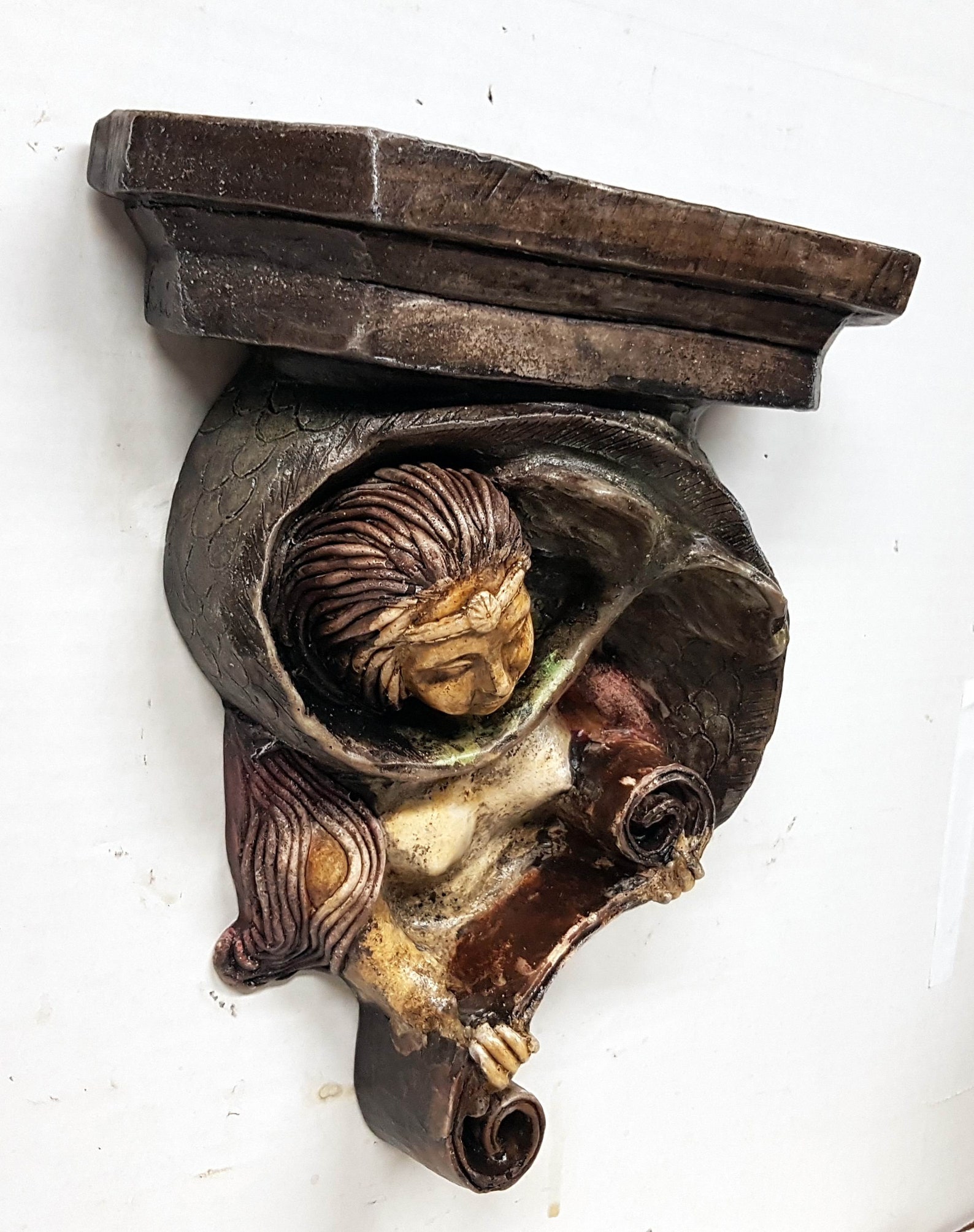 Mermaid Sconce 9 In. 23 Cm Goddess Atargatis Mermaid | Etsy