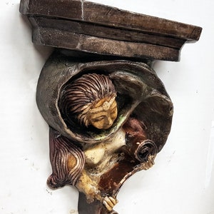 Mermaid Sconce 9 In. 23 Cm Goddess Atargatis Mermaid | Etsy