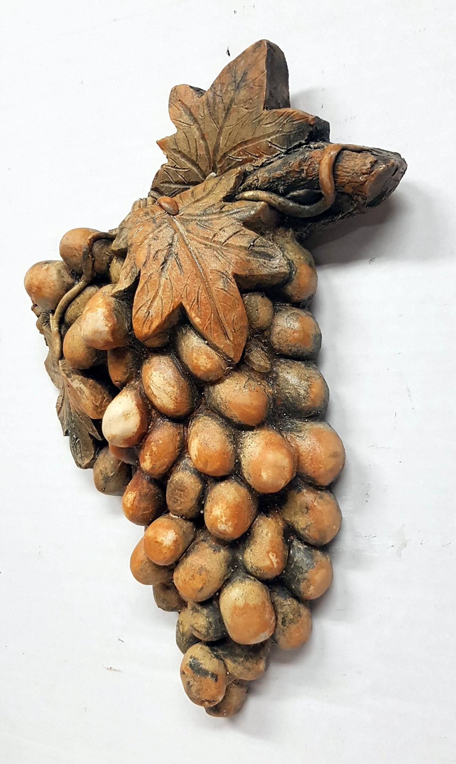 Grape Sculpture 3-D, 10 In. (25 Cm), Vineyard Art, Winery Wall Art ...