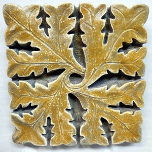 Oak Leaf Tile, 5.5 In. (14 Cm), Home Decor Tile, Leaf Plaque, Wall Art ...