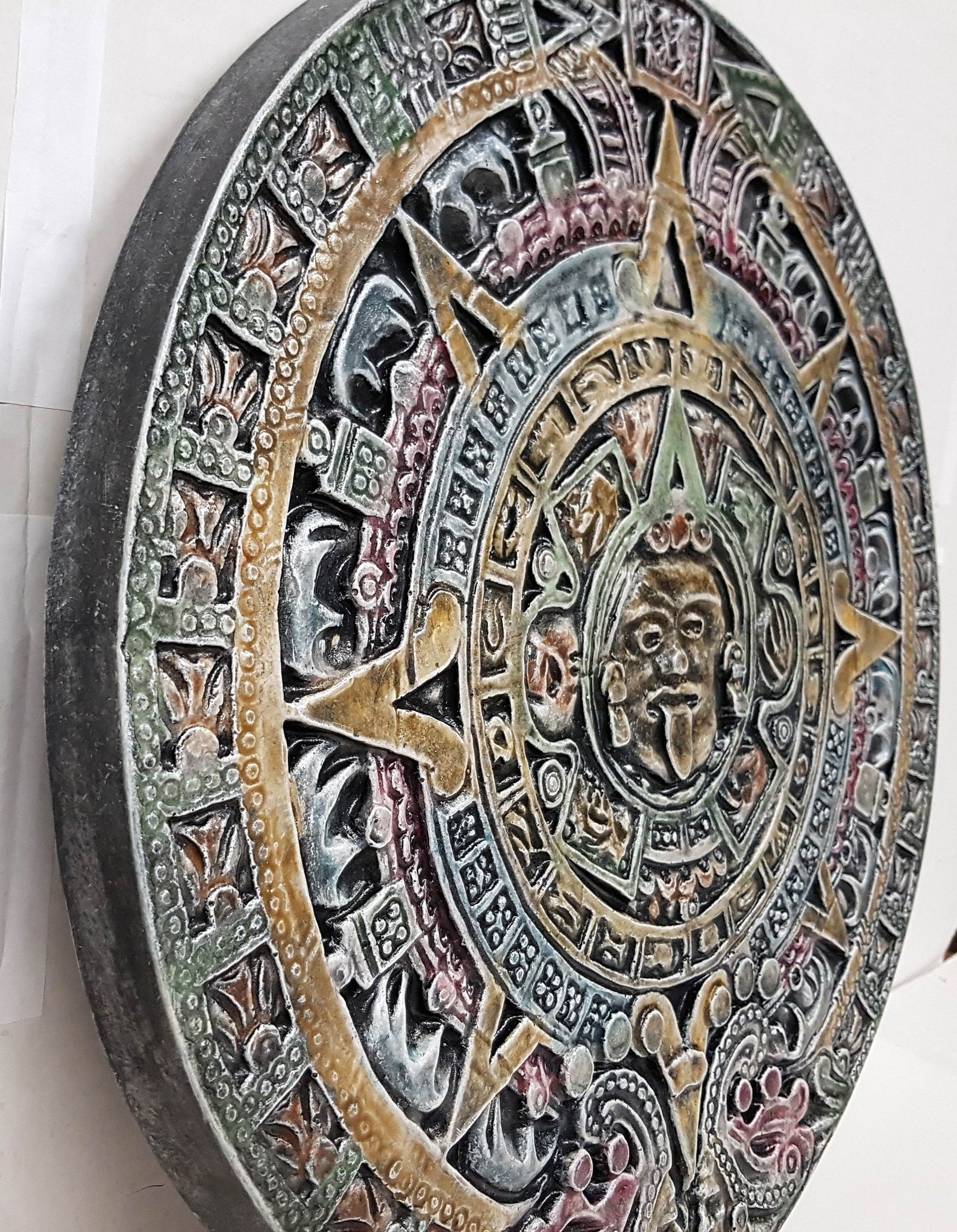 Aztec Calendar, 13.5 In. (34 Cm), Mayan Calandar, Meso-america Art ...