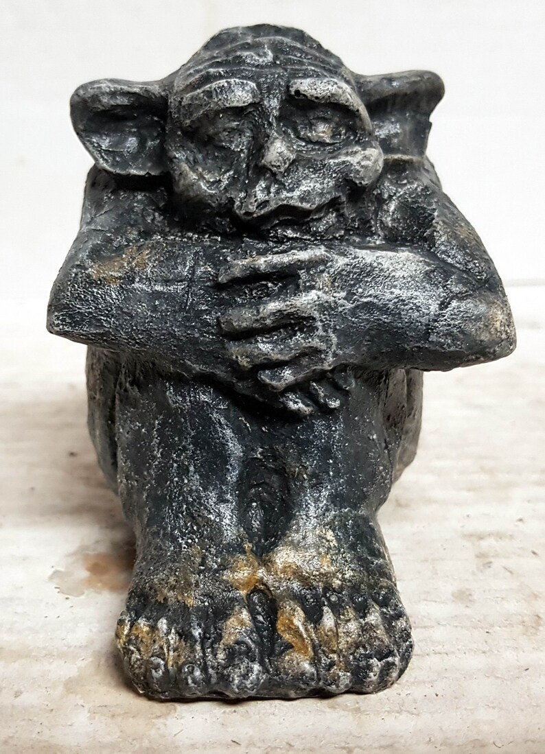 Gargoyle 3.2 In. (8 Cm) Grotesque, Cast Statue, Medieval Gothic, Stone ...