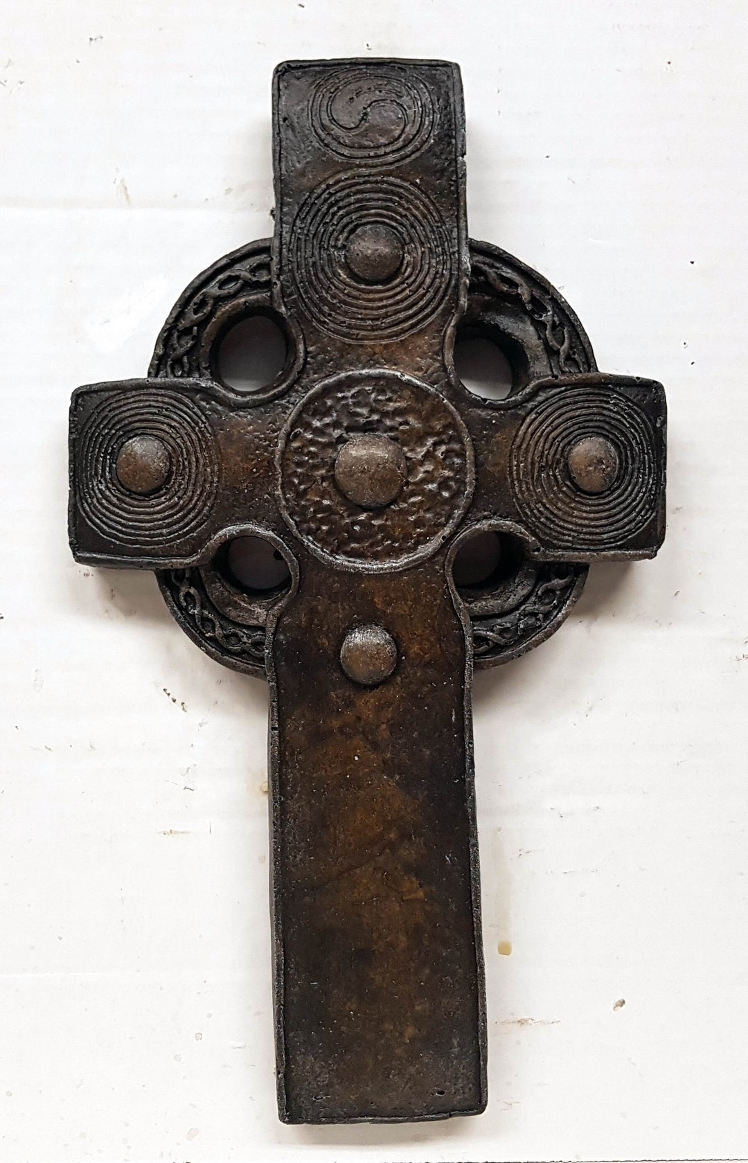Celtic Cross, 12 In. (30 Cm), Concrete Cross, Five Point Celtic Cross ...