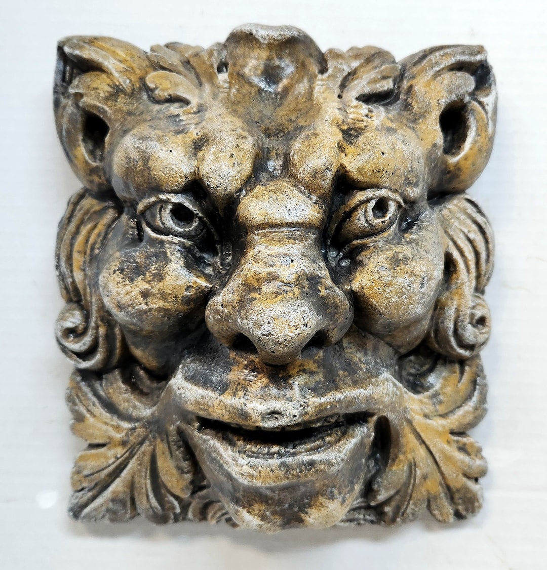 Garden Tree Face, Concrete Grotesque, Grotesque Tree Mask, Greenman ...