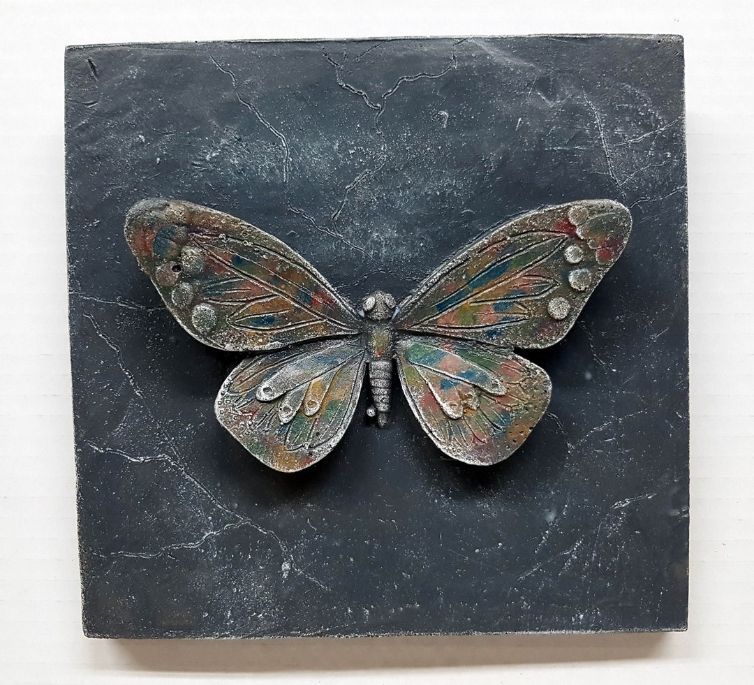 Concrete Bug Plaques, 7 In. (14 Cm), Butterfly Plaque, Bee Plaque ...
