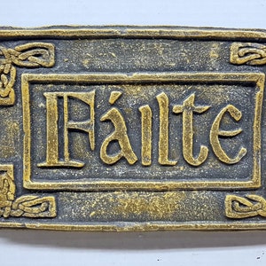 Failte Plaque Concrete Welcome 10in.25cm Irish Welcome - Etsy