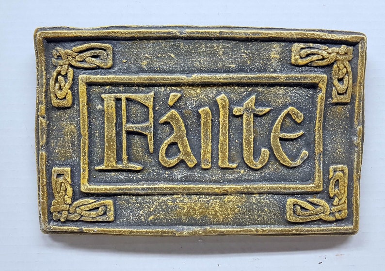 Failte Plaque Concrete Welcome 10in.25cm Irish Welcome - Etsy