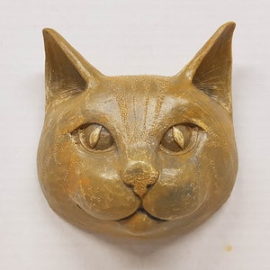 3-D Cat Plaque, 5 In. (13 Cm,) Home Decor, Pet Memory, Cat Face, Cat ...