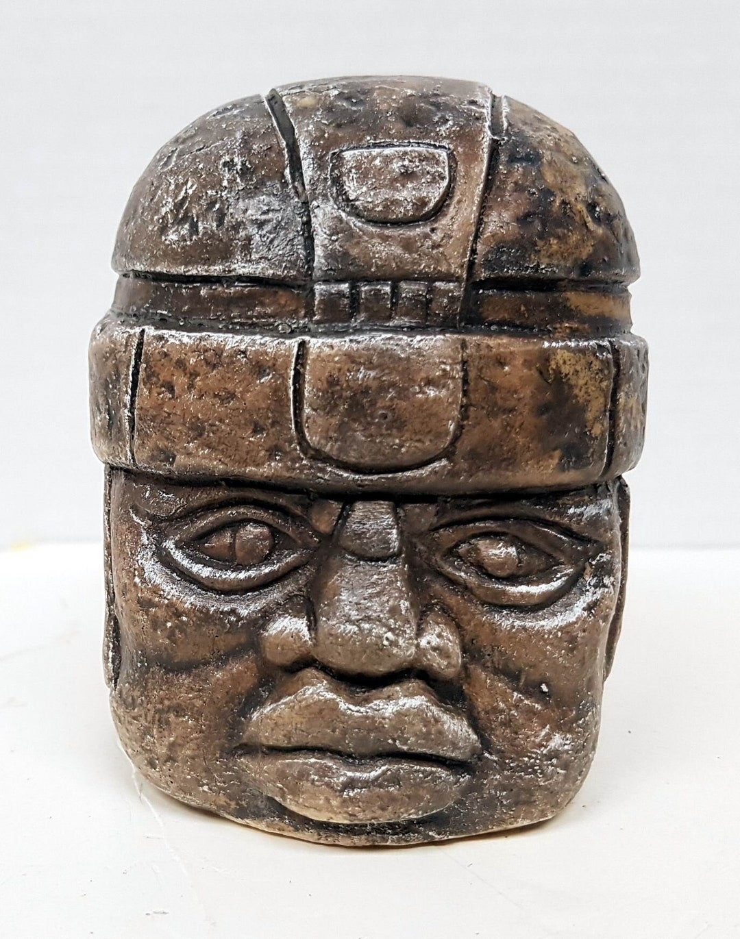 Olmec, 3.75 In.(9.5cm), Colossal Head, Olmec Civilization, Mexican ...