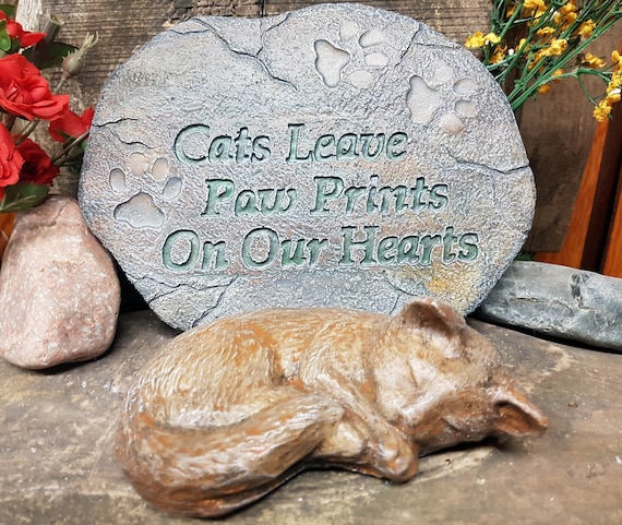 Cat Memorial Concrete Pet Marker Cat 6.2 in 16 Cm Marker - Etsy