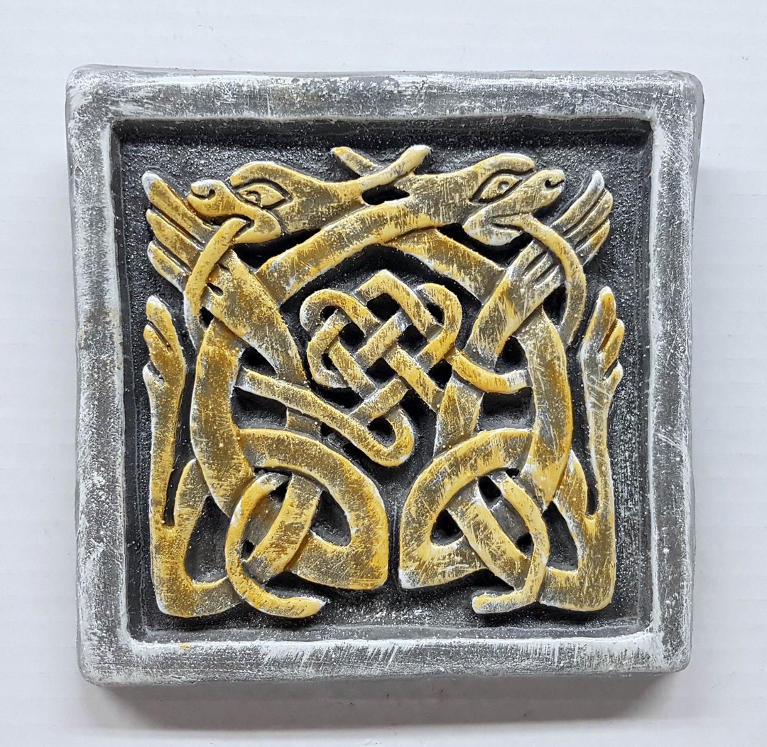 Celtic Mobius Dogs of Love, 6.25 In. (16 Cm), Celtic Plaque, Celtic Art ...