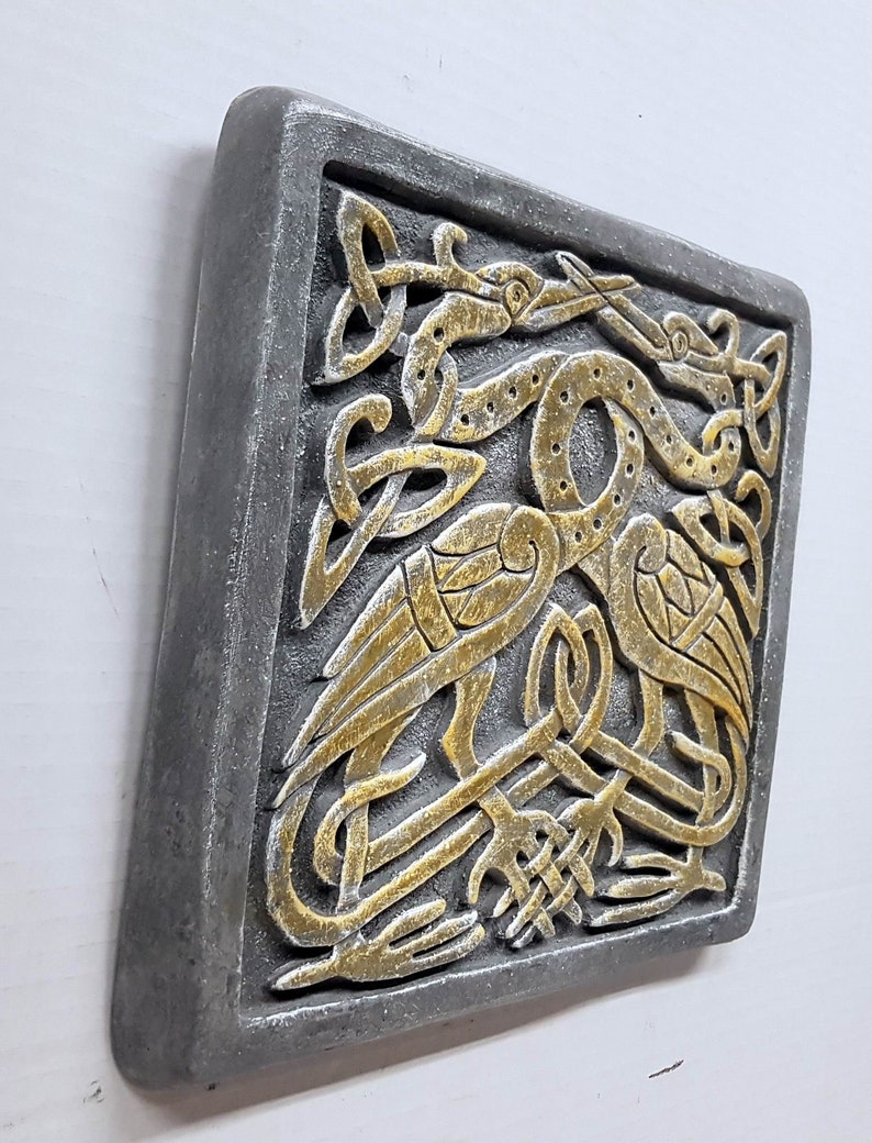 Celtic Mobius Cranes, 9 in (22 Cm), Medieval Stone Sculpture, Gothic ...