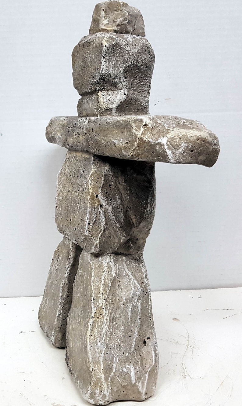 Inuksuk 13 In.33cm Concrete Inukshuk Inuit Art Stone - Etsy Canada