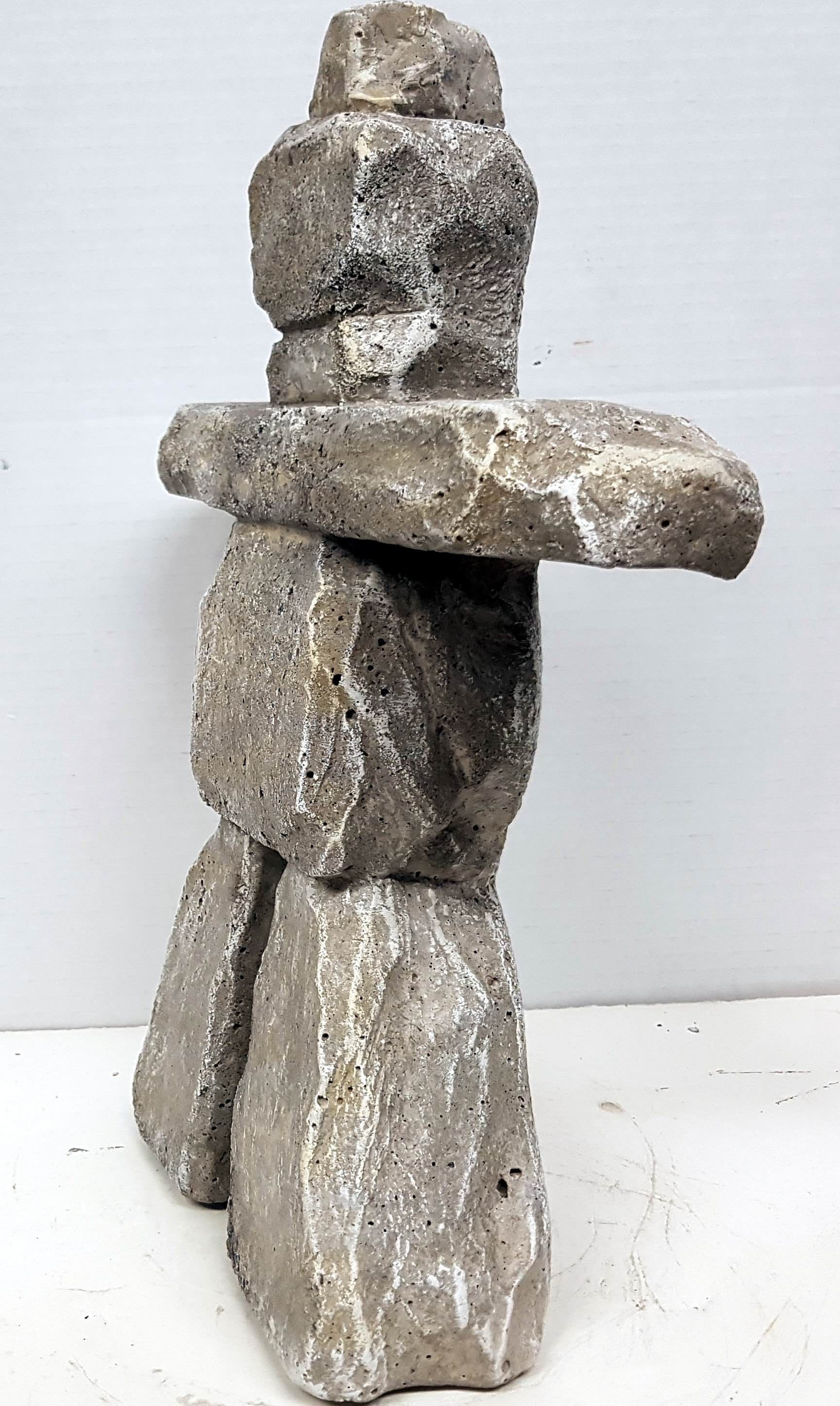 Inuksuk 13 In.(33cm), Concrete Inukshuk, Inuit Art, Stone Sculpture ...