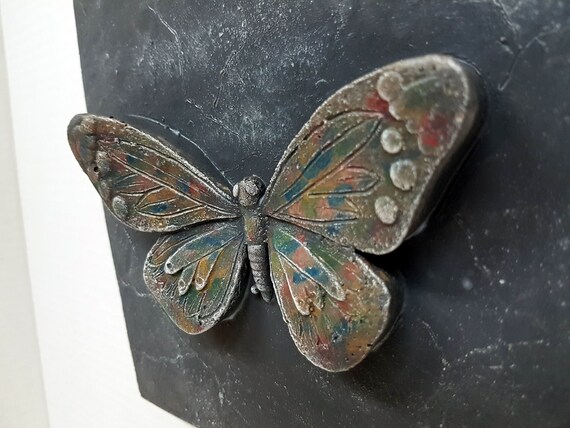 Concrete Bug Plaques 7 In. 14 Cm Butterfly Plaque Bee - Etsy