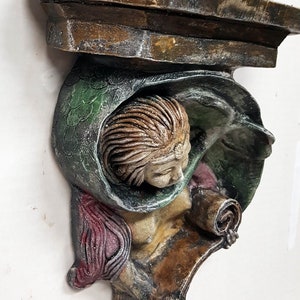 Mermaid Sconce 9 in. 23 cm Goddess Atargatis Mermaid | Etsy