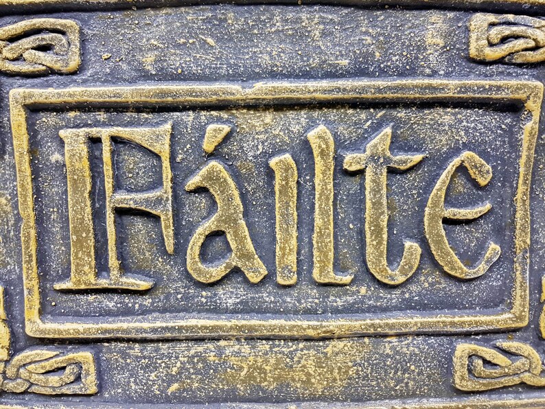Failte Plaque Concrete Welcome 10in.25cm Irish Welcome - Etsy