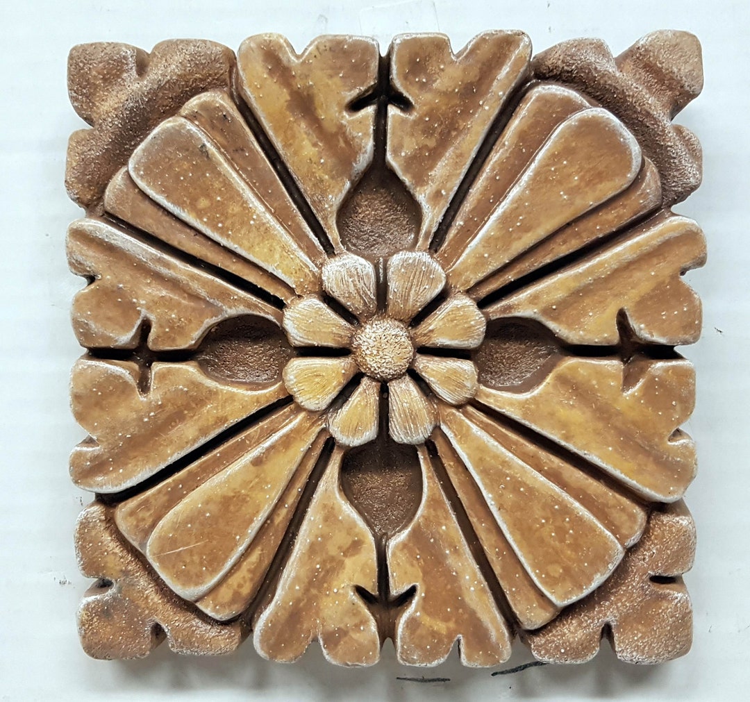 Carnation Tile 5.5 In. (14 Cm), Stone Art, Decorative Tiles, Wall ...
