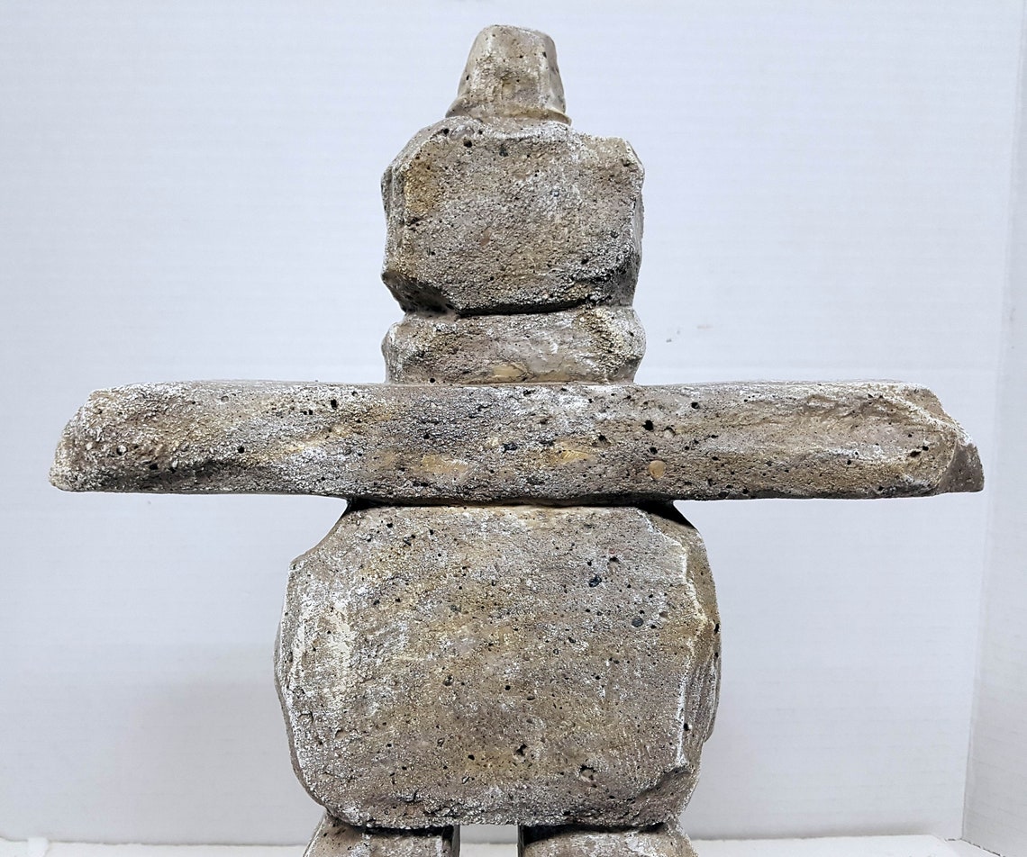 Inuksuk 13 In.33cm Concrete Inukshuk Inuit Art Stone - Etsy Canada