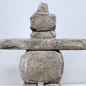 Inuksuk 13 In.(33cm), Concrete Inukshuk, Inuit Art, Stone Sculpture ...