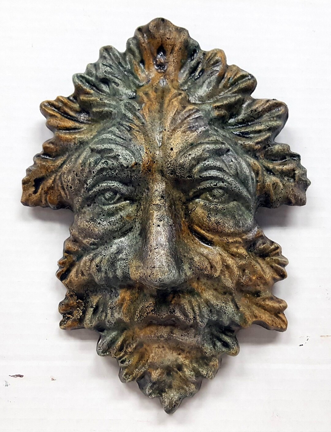 Gothic Face, Concrete Face, Greenman Mask, 10 In. (25 Cm), Gothic ...
