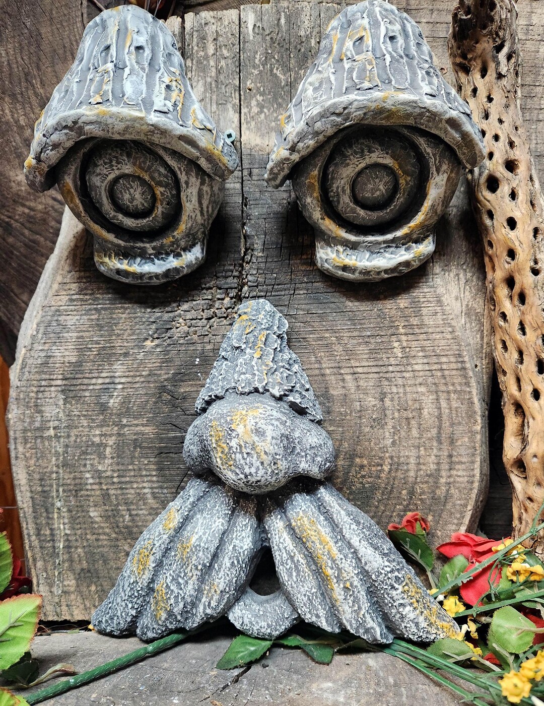 Giant Tree Face, Concrete Tree Face, Forest Face, Garden Face Sculpture ...