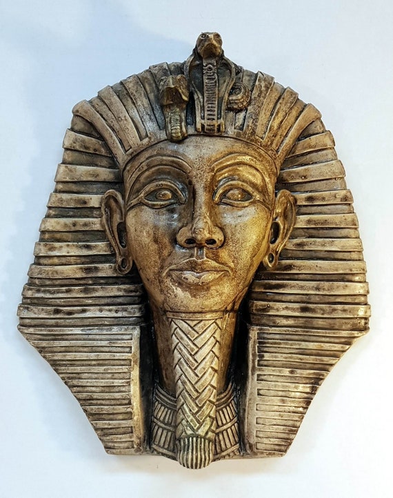 King Tut 12 in. 30 cm King Tutankhamen Pharaoh's Face | Etsy