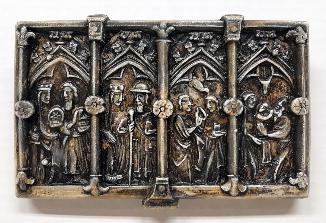 Medieval Box Lid, 6 In.(15cm), Middle Ages Art, Medieval Sculpture ...