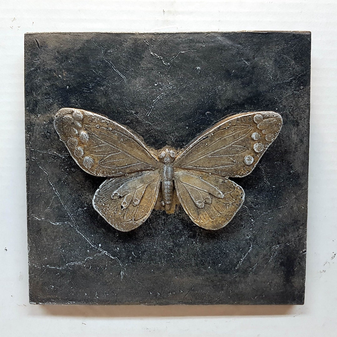 Concrete Bug Plaques, 7 In. (14 Cm),butterfly, Cicada, Lady Bug, Bumble ...