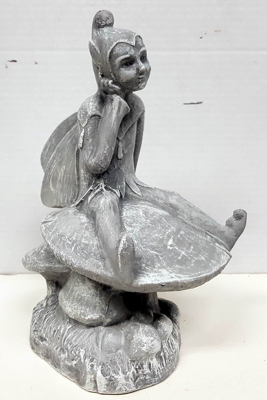 Elf on Mushroom, 7.5 In.(19cm), Germanic Mythology, Mythical Being ...