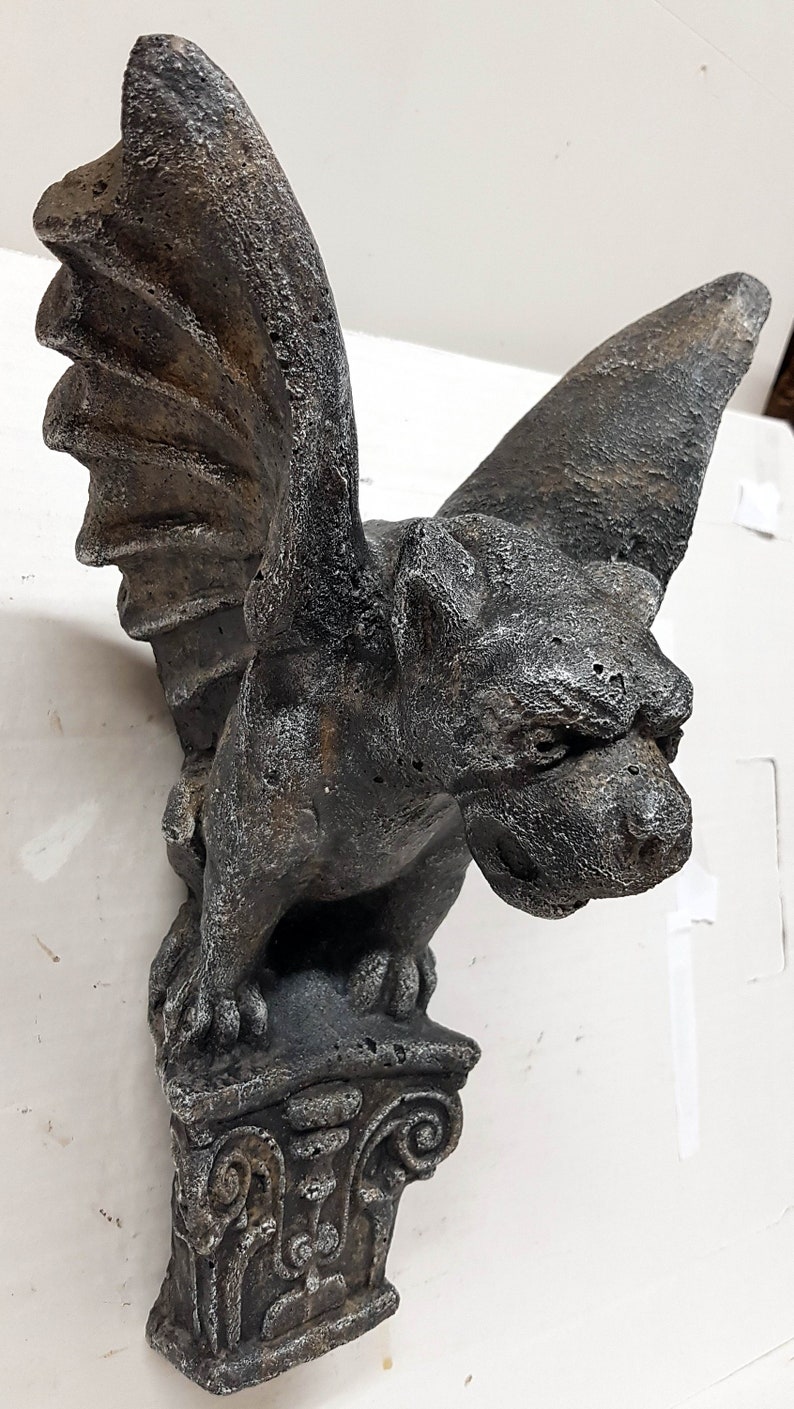 Gargoyle Sconce, Concrete Gargoyle, 13 in (33cm), Gargoyle Shelf ...