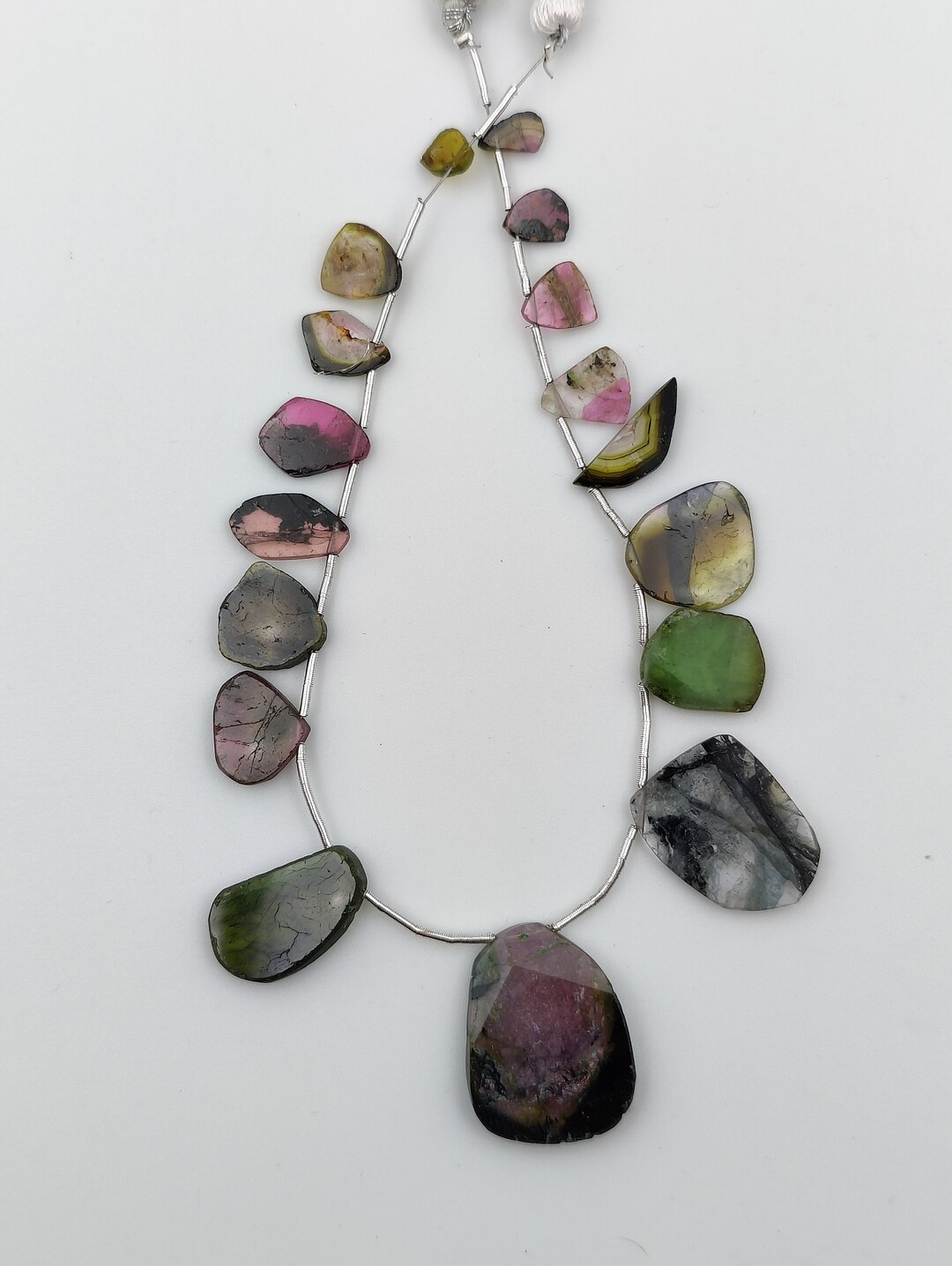 Natural Multi Tourmaline Slice Gemstones,watermelon Tourmaline,bicolor ...