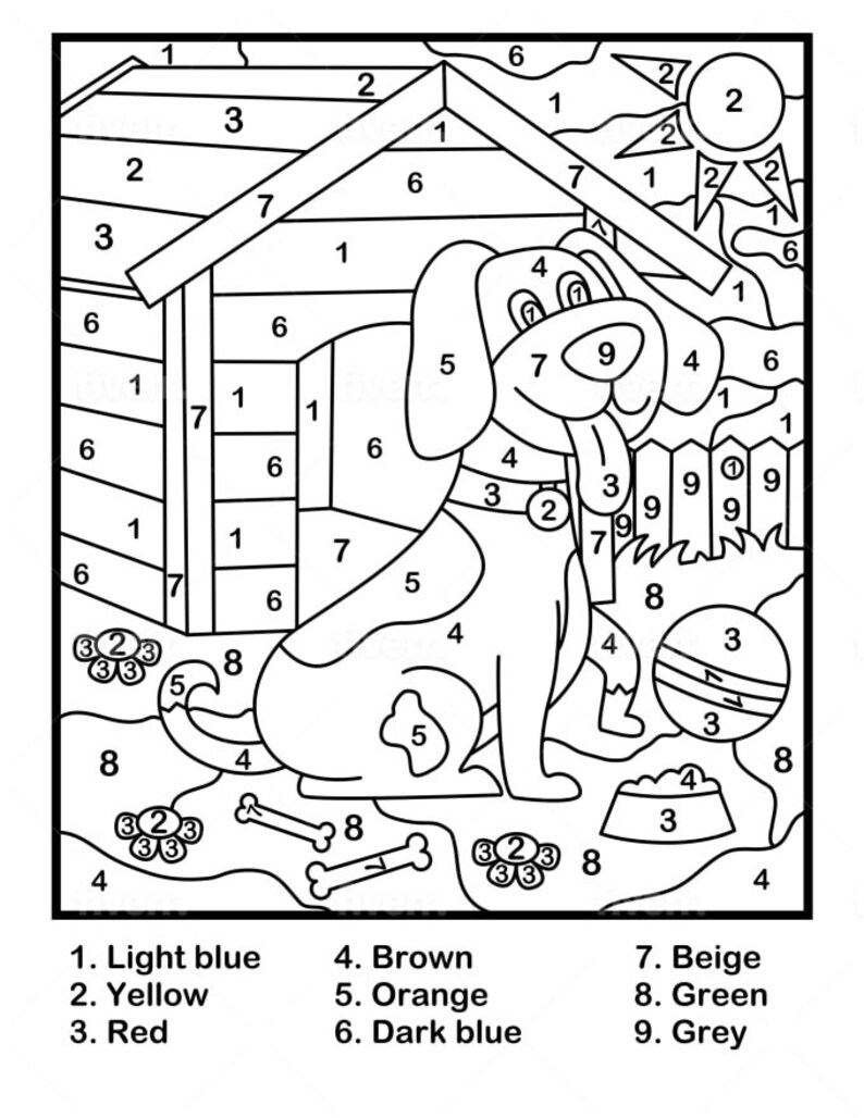 Math color by Code Coloring Sheets - Etsy