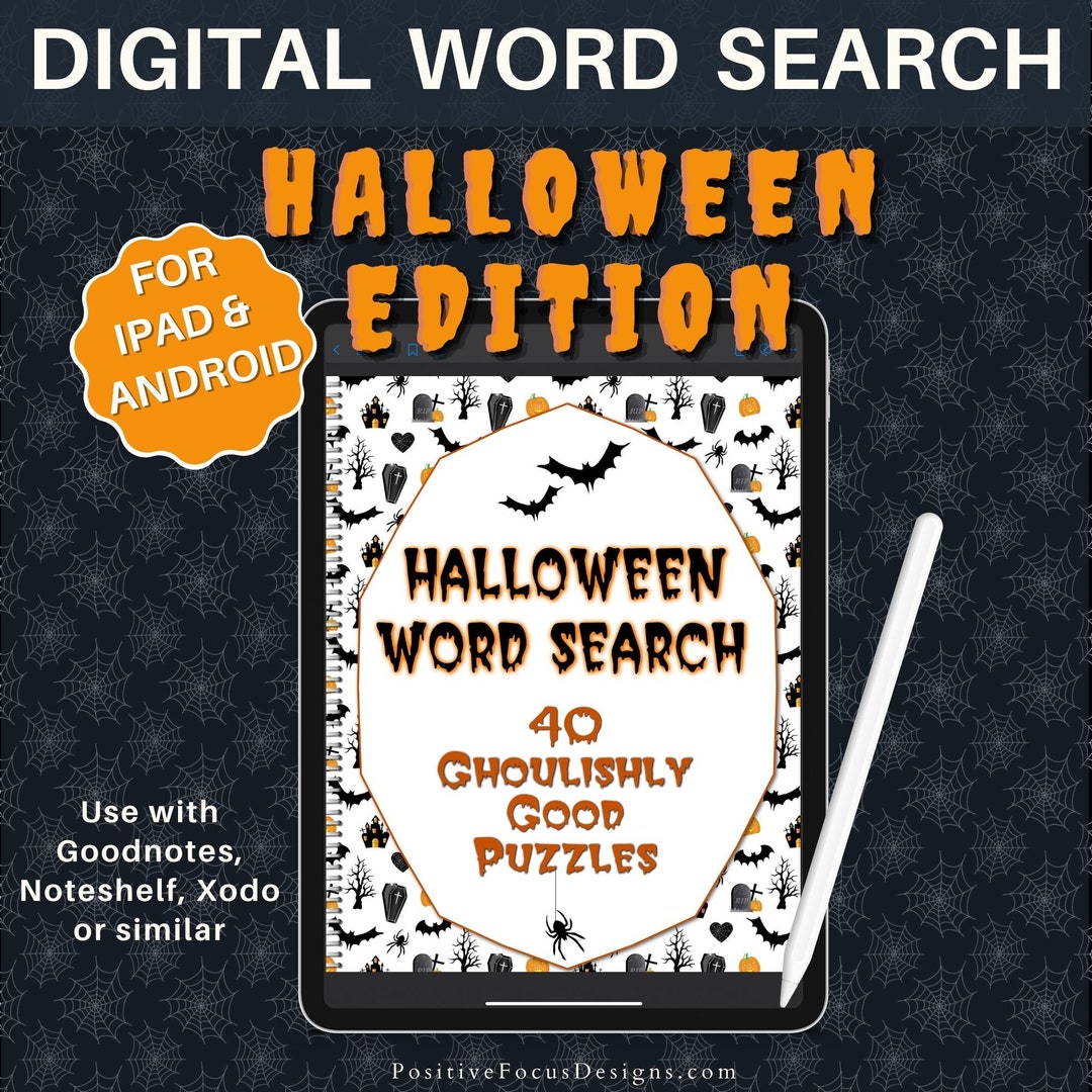 Halloween Word Search Puzzles for iPad and Android Digital Tablets ...