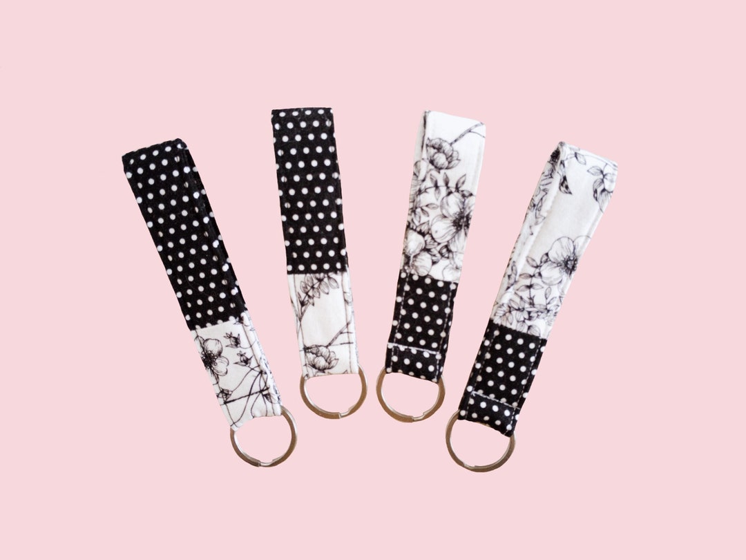 Woman Keychain Key Strap Fob for Wristlet Floral Car Accessories for ...