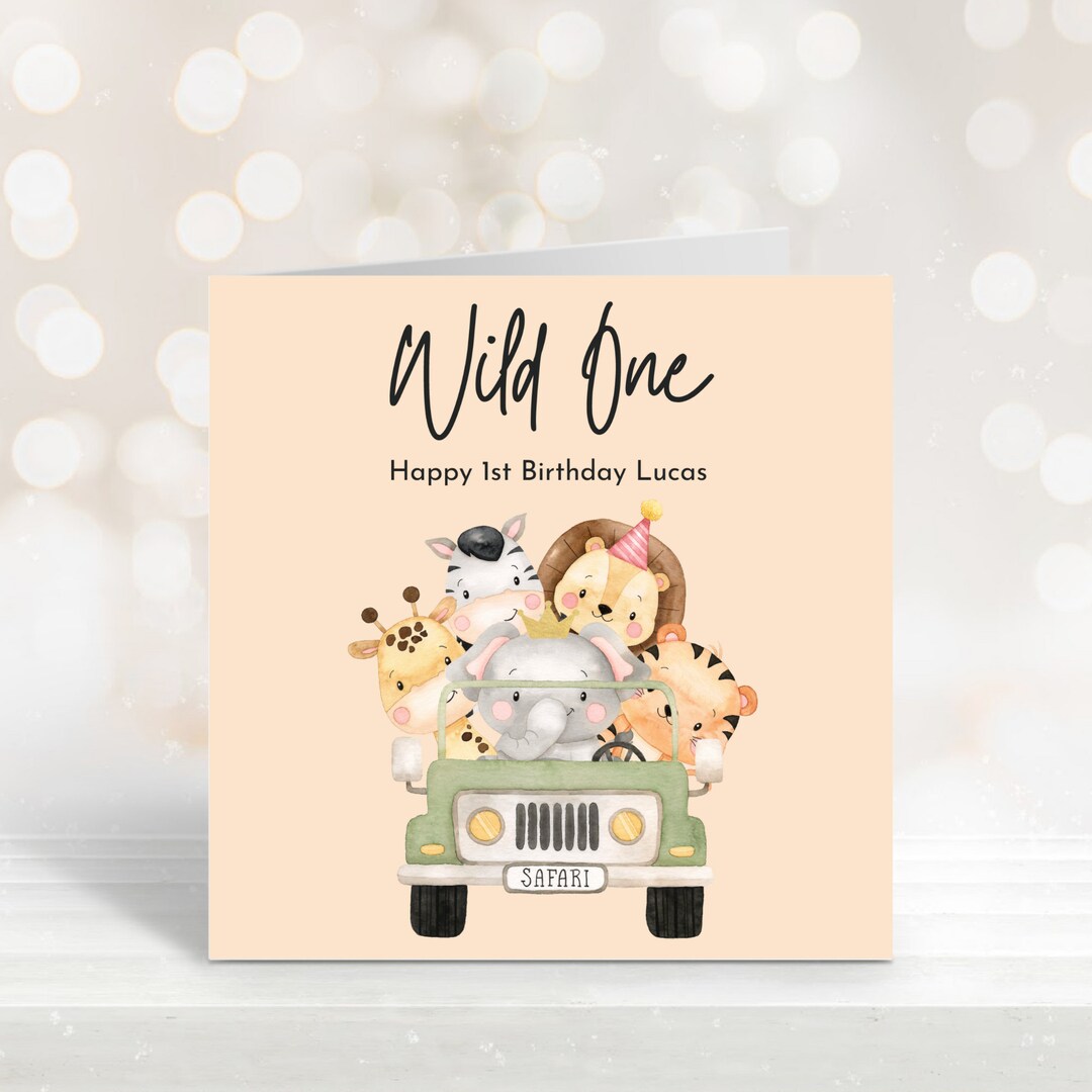 Wild One Birthday Card free P&P - Etsy