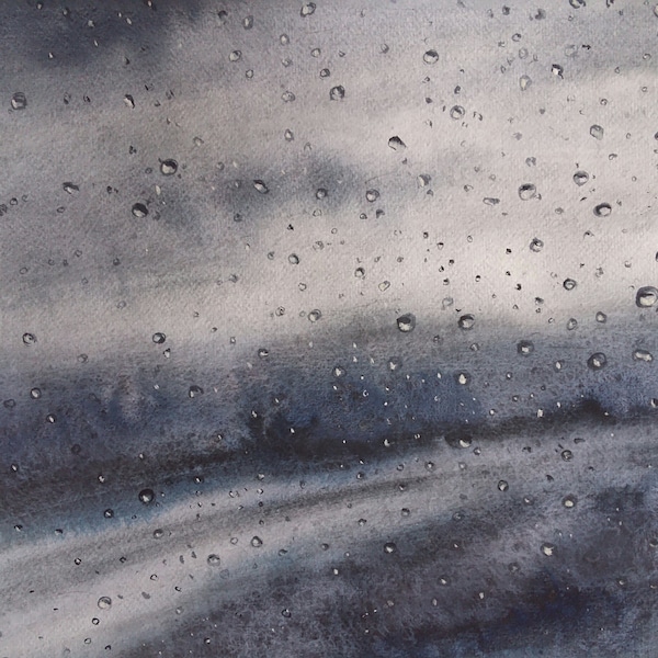Raindrops Painting - Etsy