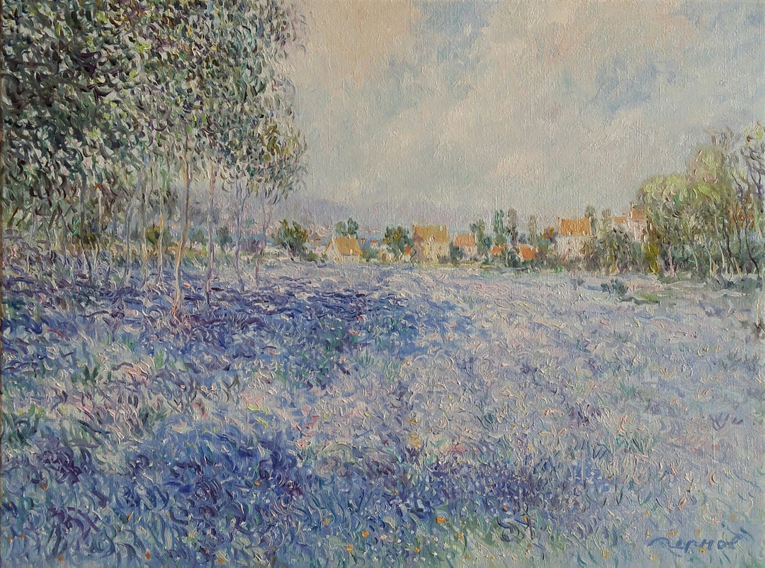 Provence Landscape Lavender Painting Original 12 X 16 French Landscape ...
