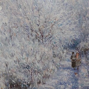 Snow Landscape Winter Walk Painting 14 X 16 Winter Landscape Snow Scene ...