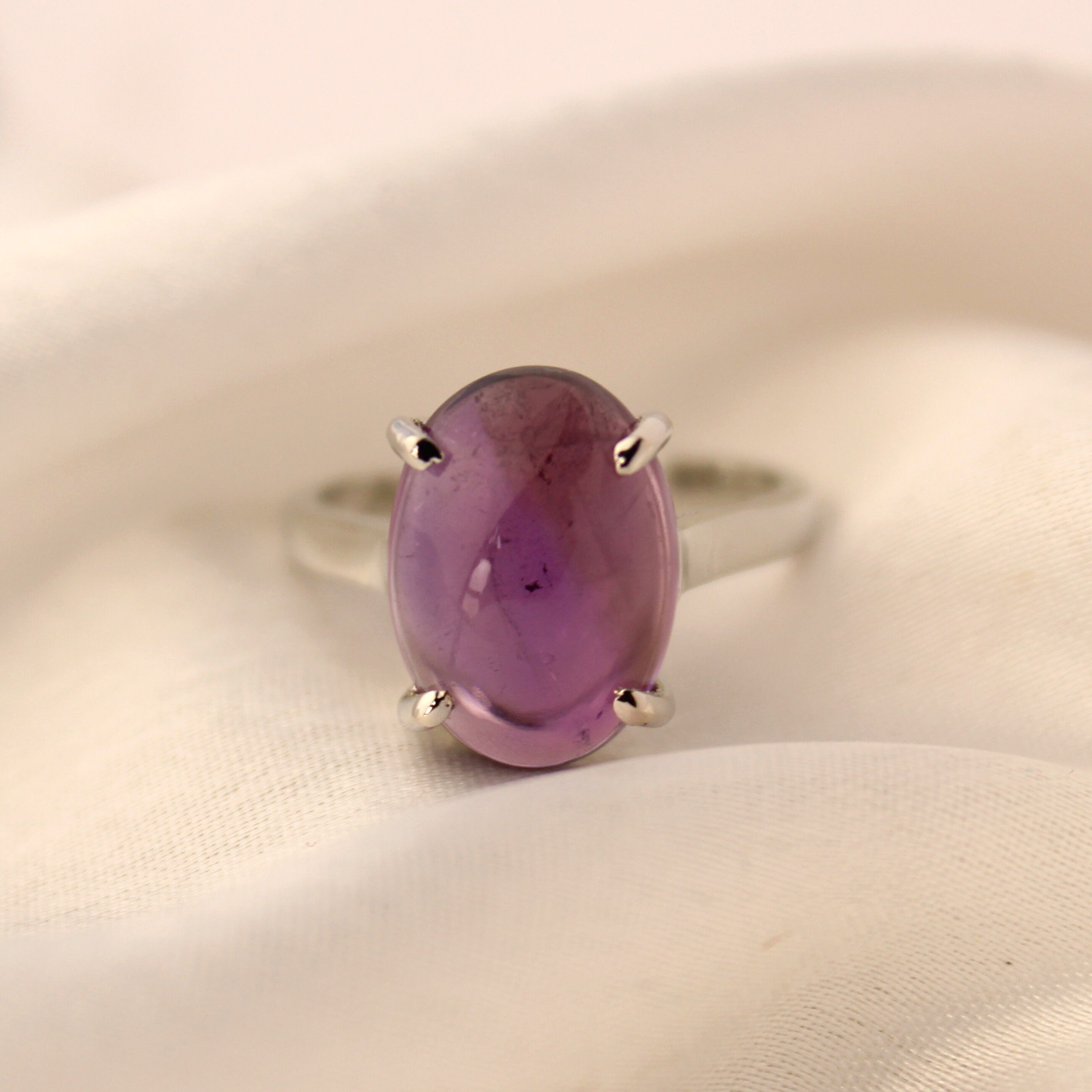 Natural Amethyst ring-Simple Amethyst Ring-Boho style | Etsy
