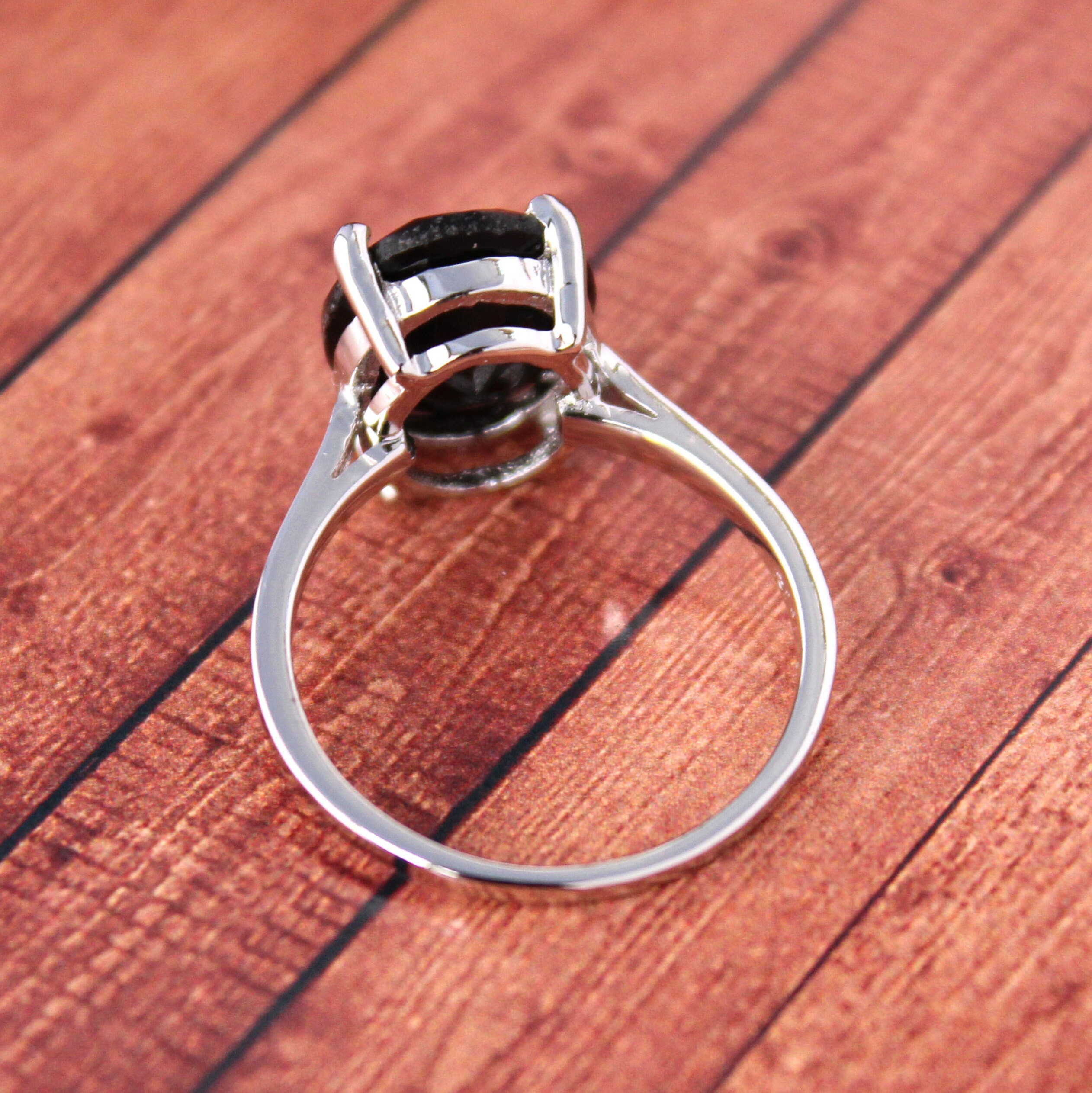 Black Onyx Minimalist Ring / Minimalist Ring / Stack Ring Anniversary ...