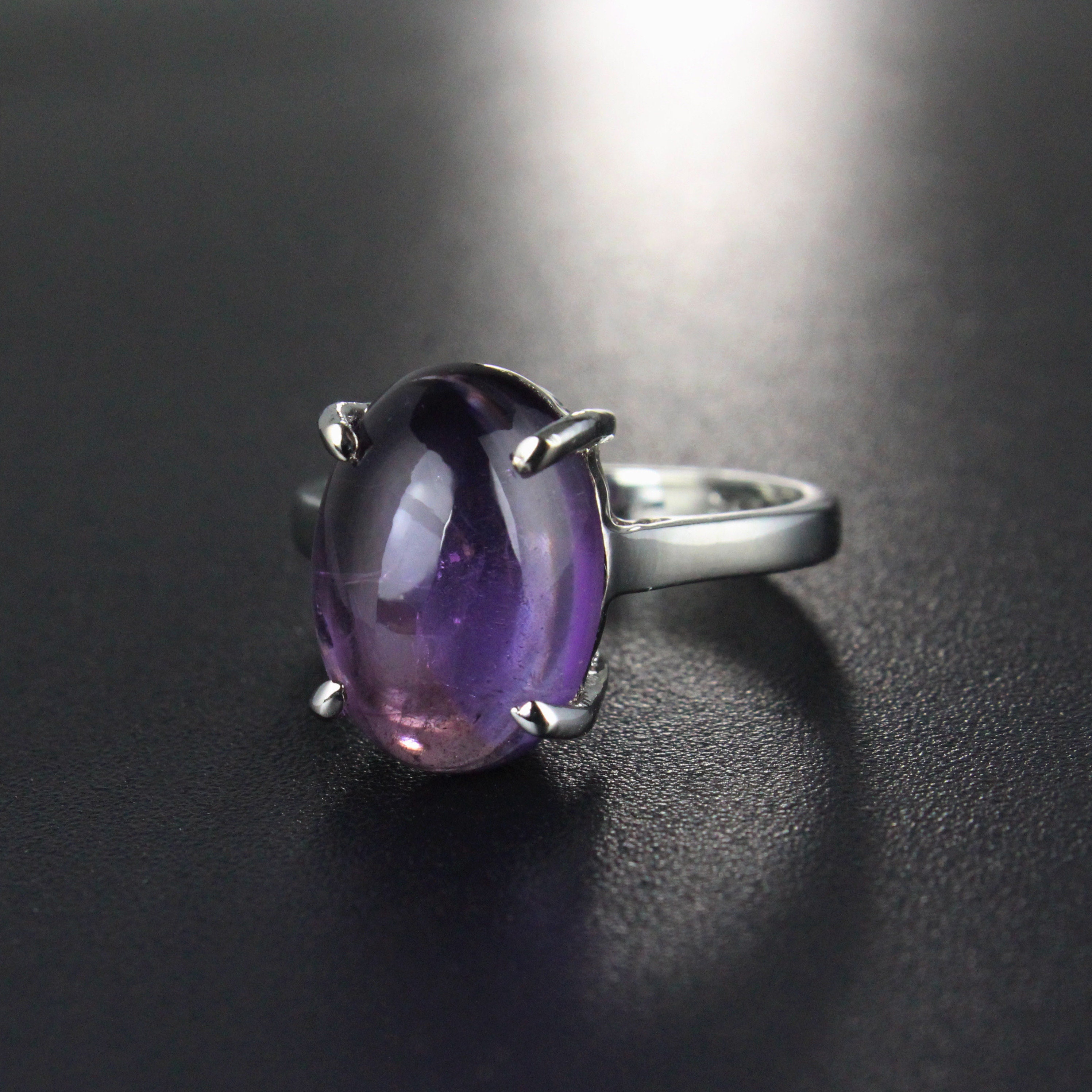 Natural Amethyst Ring-simple Amethyst Ring-boho Style - Etsy Australia