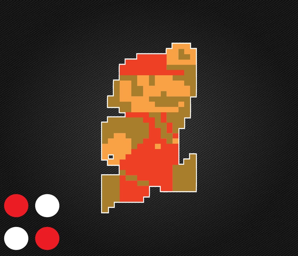 Jumping Super Mario 8bit Sprite Decal Perfect for Car - Etsy UK