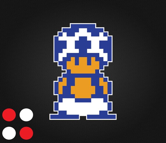 TOAD Sprite from Super Mario bros. 2 Vinyl Decal Perfect for | Etsy