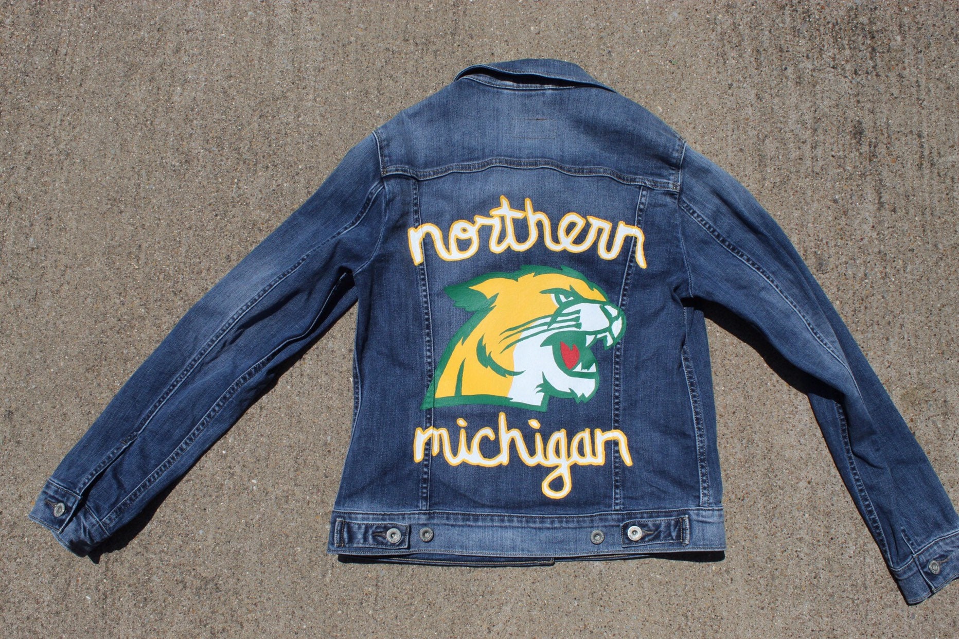 CUSTOM Painted College Denim Jacket - Etsy